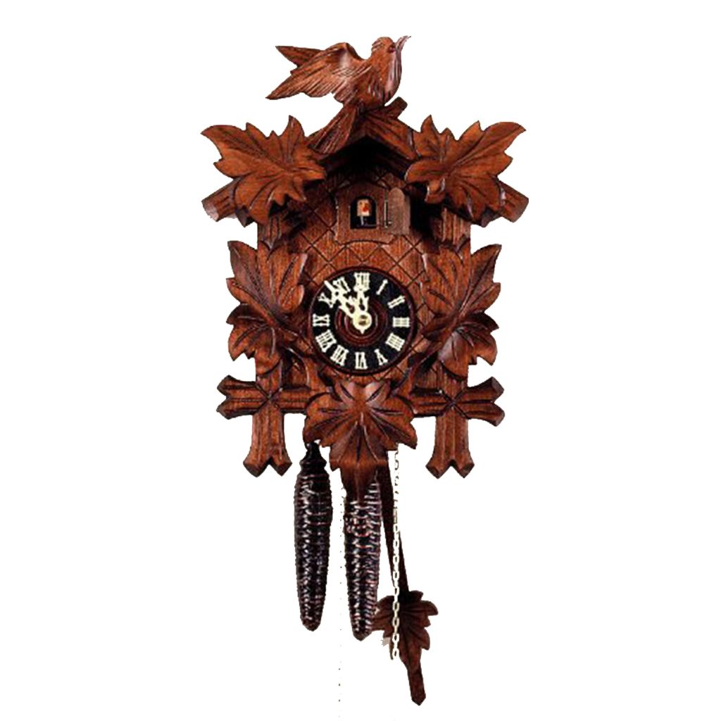 Reloj cucú 5 folllajes y ave 1.0020.01.E